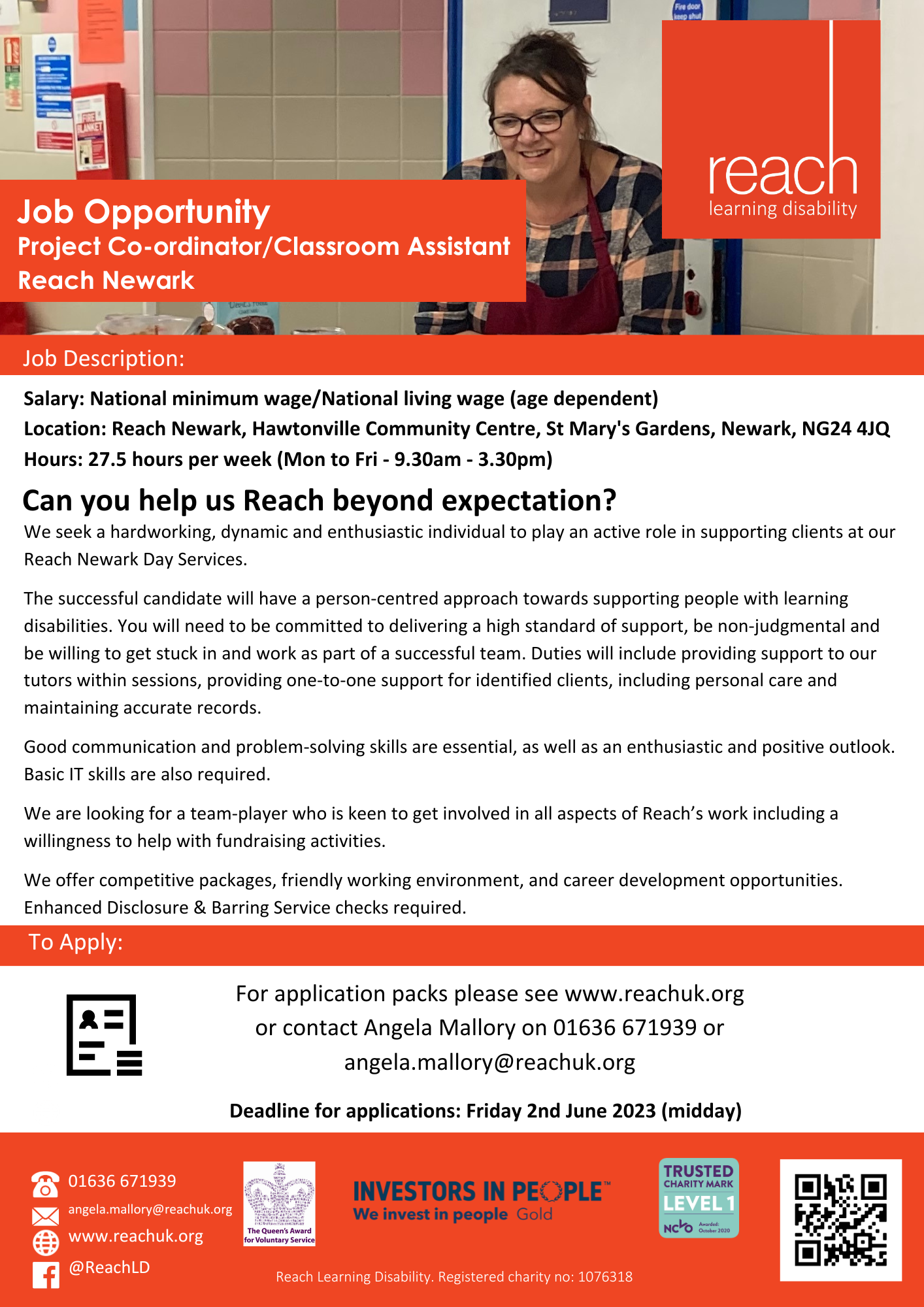 Work for Reach Learning Disability - Reach Learning Disability ...